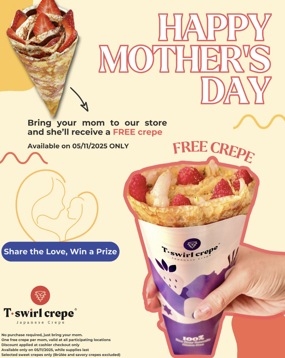 T-Swirl Crepe Mother's Day — NYC for FREE